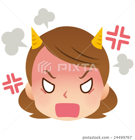 Female facial expression Furious - Stock Illustration [24499767] - PIXTA
