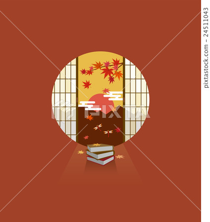 Fall of reading (autumn leaves and books) - Stock Illustration ...