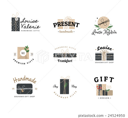 A set of logos for handmade shop - Stock Illustration [24524950] - PIXTA