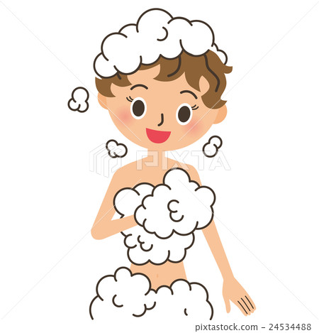 Women washing their bodies - Stock Illustration [24534488] - PIXTA