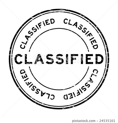 Grunge black classified rubber stamp - Stock Illustration [24535101 ...