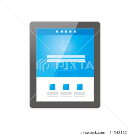 Tablet terminal login screen - Stock Illustration [24542182] - PIXTA