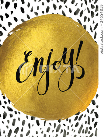 Metallic foil shining calligraphy poster. Vector - Stock Illustration ...