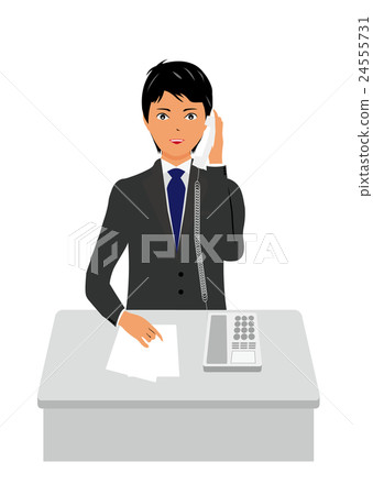 Male caller - Stock Illustration [24555731] - PIXTA