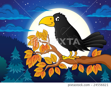 Crow theme image 3 - Stock Illustration [24556821] - PIXTA