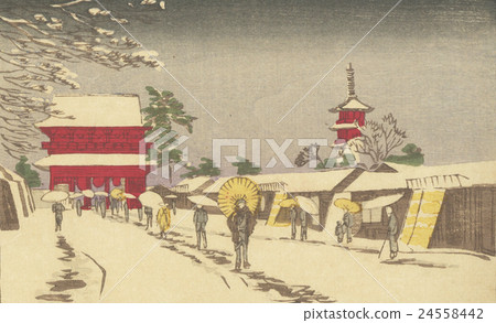 Tokyo in Meiji era: Yasuharu Inoue (1864-1889)... - Stock Illustration ...