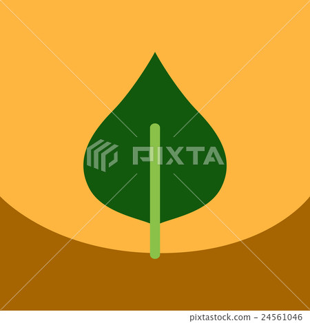 flat vector icon design collection leaf of tree - Stock Illustration ...