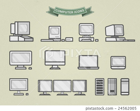 Computers Icons - Stock Illustration [24562005] - PIXTA