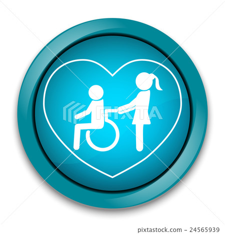 Disabled care, Nursing home sign icon - Stock Illustration [24565939 ...
