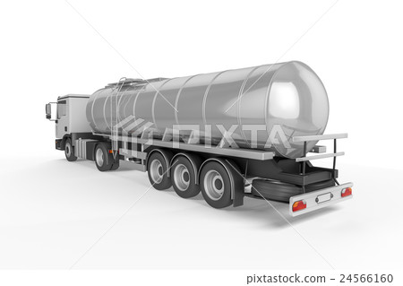 Big Tanker Truck isolated on white background - Stock Illustration ...