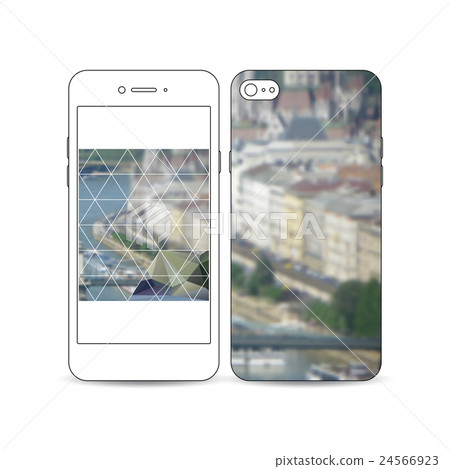 Mobile smartphone with an example of the screen - Stock Illustration ...