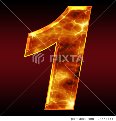 Colorful 3D font on dark background: number 1... - Stock Illustration ...
