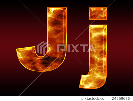 Colorful 3D font on dark background: letter J... - Stock Illustration ...