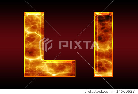 Colorful 3D font on dark background: letter L... - Stock Illustration ...