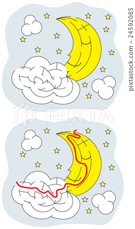 Easy moon maze - Stock Illustration [24592085] - PIXTA