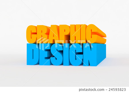 Big 3D bold text - graphic design - Stock Illustration [24593823] - PIXTA