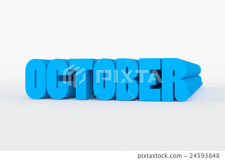 Big 3D bold text - october - Stock Illustration [24593848] - PIXTA