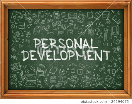 Personal Development - Hand Drawn on Green - Stock Illustration ...