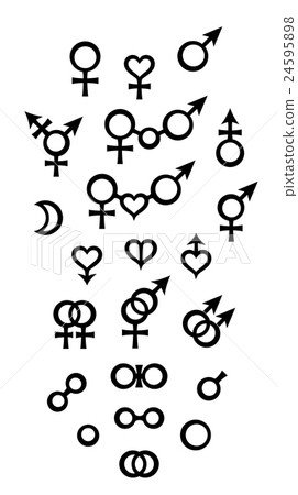 Biological Symbols and Signs of sex, gender - Stock Illustration ...