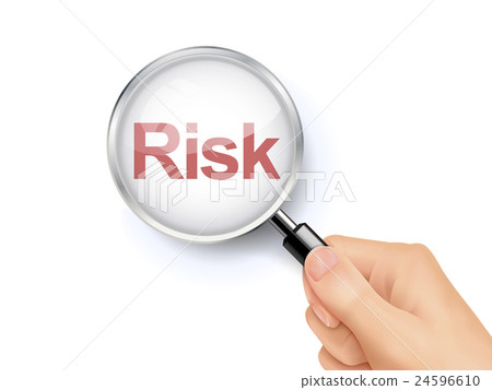 magnify glass of risk - Stock Illustration [24596610] - PIXTA