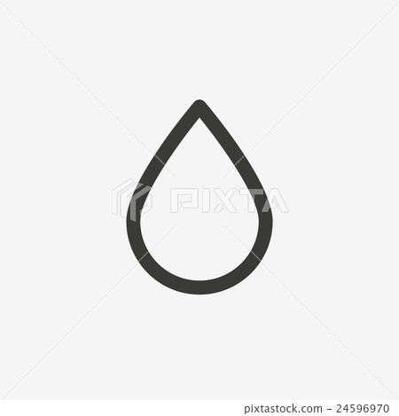 drop outline icon - Stock Illustration [24596970] - PIXTA