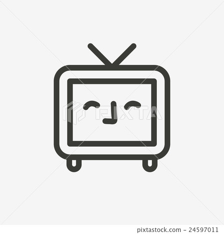 cute television icon - Stock Illustration [24597011] - PIXTA
