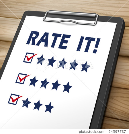 rate it clipboard - Stock Illustration [24597787] - PIXTA