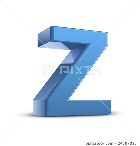 3d blue letter Z - Stock Illustration [24597853] - PIXTA