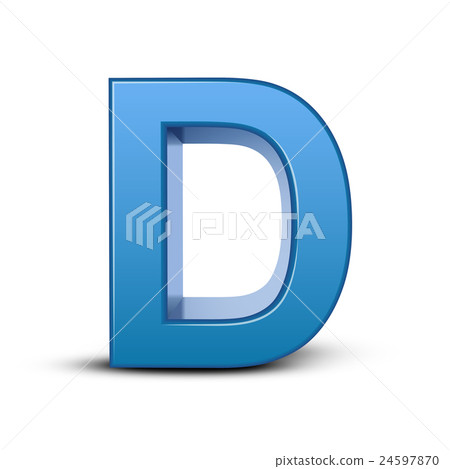 3d blue letter D - Stock Illustration [24597870] - PIXTA