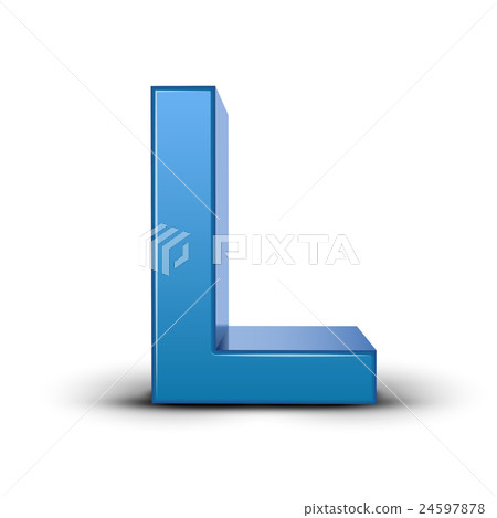 3d blue letter L - Stock Illustration [24597878] - PIXTA