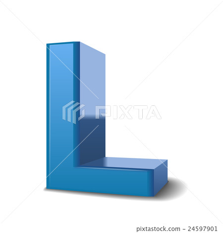 3d blue letter L - Stock Illustration [24597901] - PIXTA