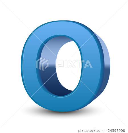 3d blue letter O - Stock Illustration [24597908] - PIXTA
