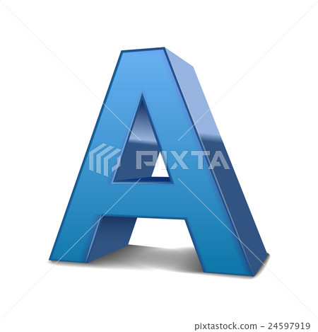 3d blue letter A - Stock Illustration [24597919] - PIXTA