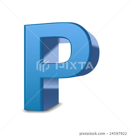 3d blue letter P - Stock Illustration [24597922] - PIXTA