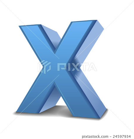 3d blue letter X - Stock Illustration [24597934] - PIXTA