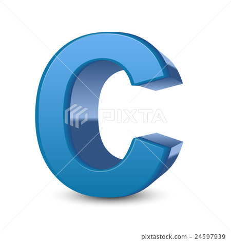 3d blue letter C - Stock Illustration [24597939] - PIXTA