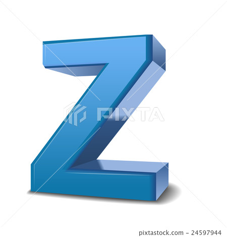 3d blue letter Z - Stock Illustration [24597944] - PIXTA