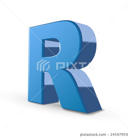 3d blue letter R - Stock Illustration [24597959] - PIXTA
