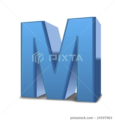 3d blue letter M - Stock Illustration [24597963] - PIXTA