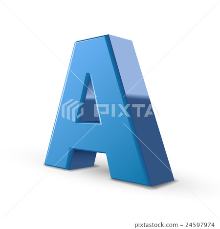 3d blue letter A - Stock Illustration [24597974] - PIXTA