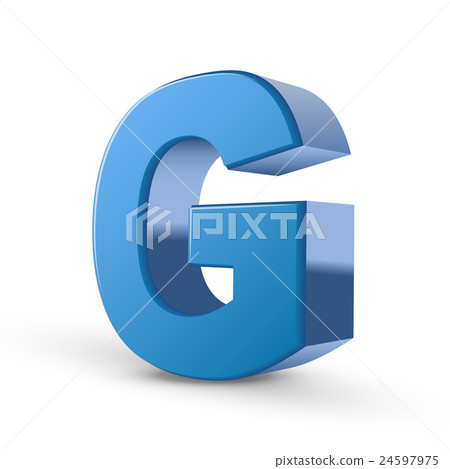 3d blue letter G - Stock Illustration [24597975] - PIXTA