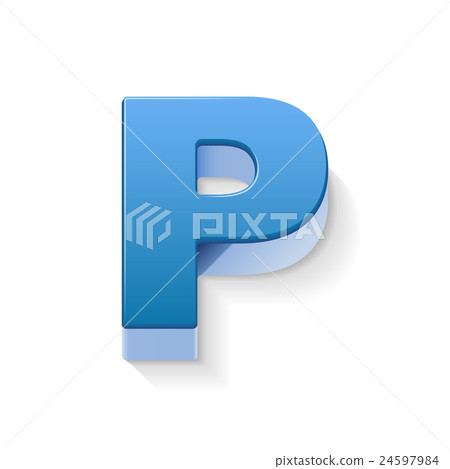 3d blue letter P - Stock Illustration [24597984] - PIXTA