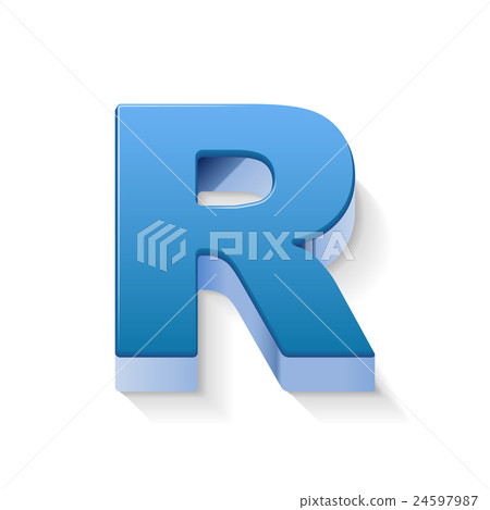 3d blue letter R - Stock Illustration [24597987] - PIXTA