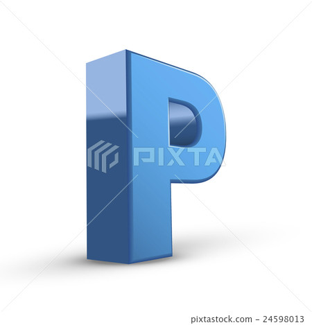 3d blue letter P - Stock Illustration [24598013] - PIXTA