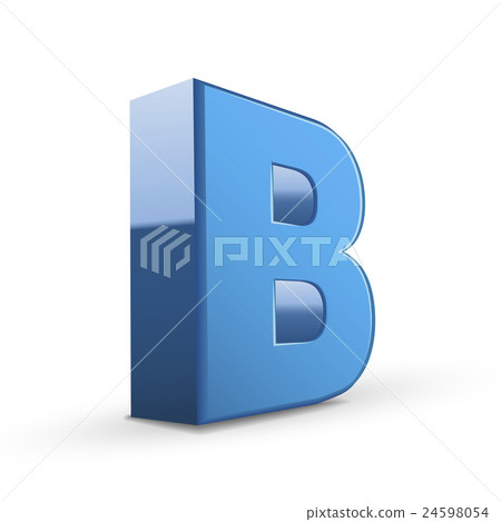 3d blue letter B - Stock Illustration [24598054] - PIXTA