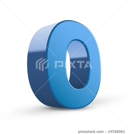 3d blue letter O - Stock Illustration [24598062] - PIXTA