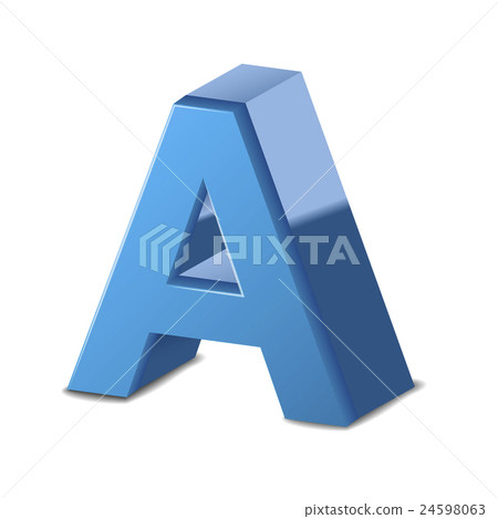 3d blue letter A - Stock Illustration [24598063] - PIXTA