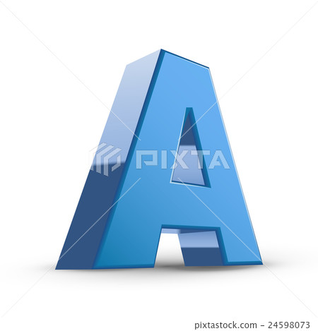 3d blue letter A - Stock Illustration [24598073] - PIXTA