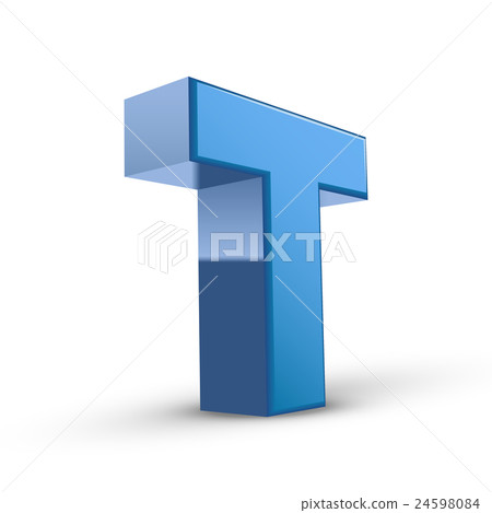 3d blue letter T - Stock Illustration [24598084] - PIXTA