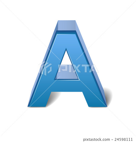 3d blue letter A - Stock Illustration [24598111] - PIXTA